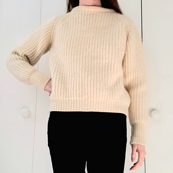Laura Ashley | Sweaters | Vintage Laura Ashley Wool Sweater Cream ...